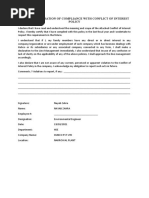 Conflict of Interest Declaration Form | PDF