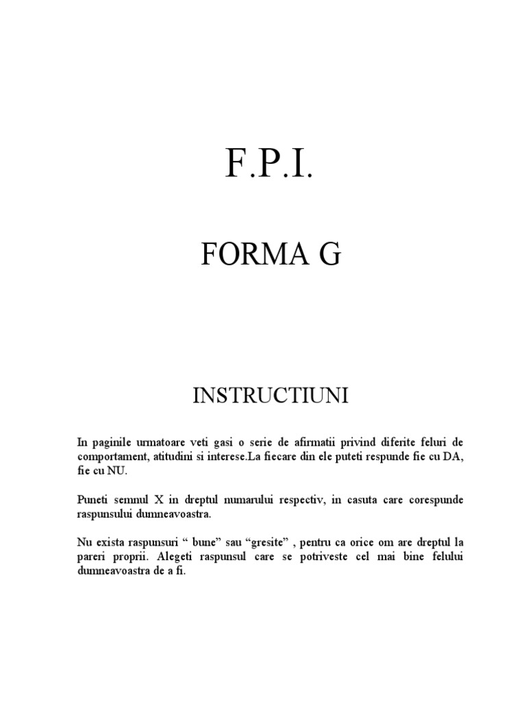 Forma G: Instructiuni | PDF