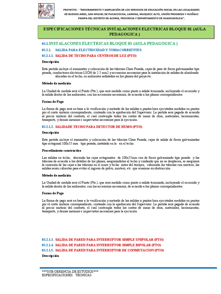 Instalaciones Electricas Bloque 01 (Aula Pedagogica) | PDF | Diodo emisor de luz | Transporte