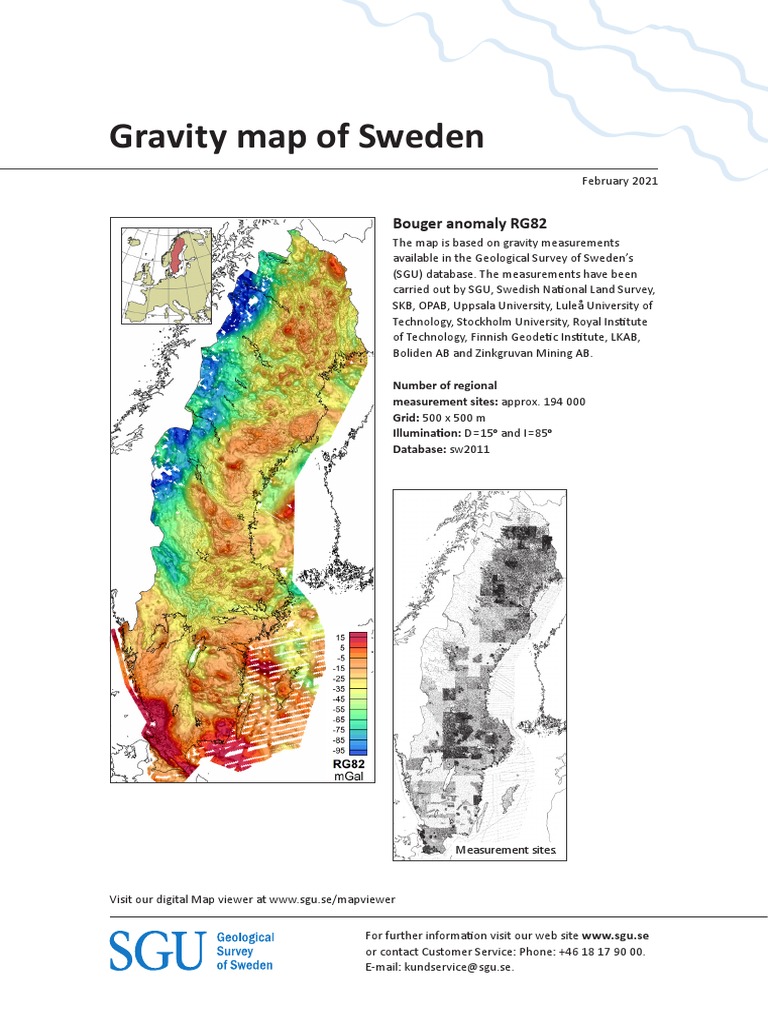 Gravity Map of Sweden 2021.cleaned | PDF