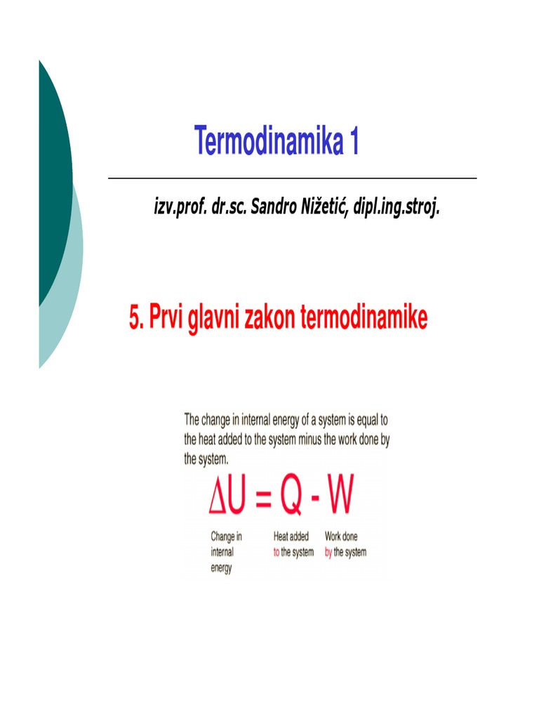 Prvi Zakon Termodinamike | PDF