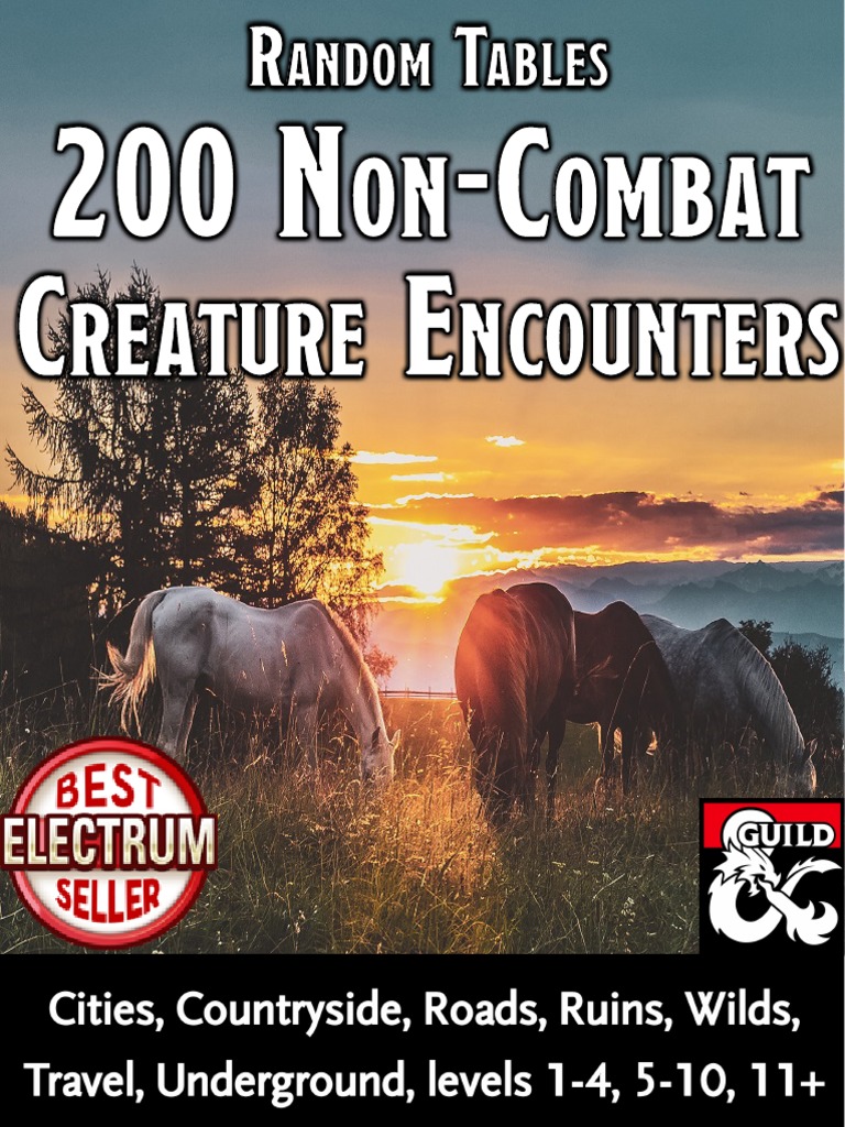 200 Non-Combat Creature Encounters - Random Tables | PDF