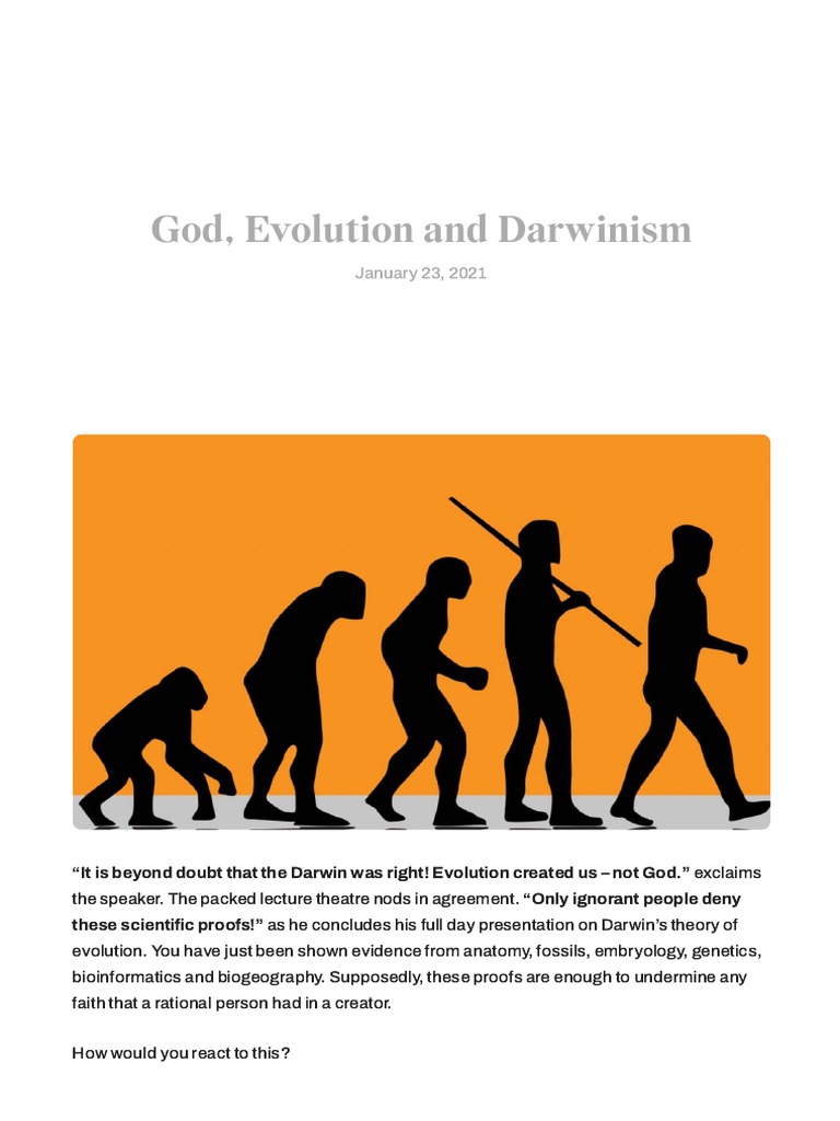 God, Evolution and Darwinism - Subboor Ahmed | PDF | Darwinism | Science