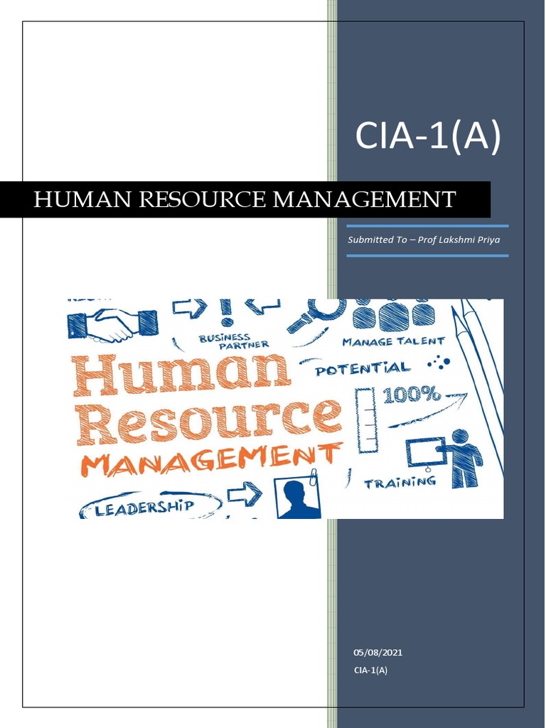 HRM Cia 1 (A) | PDF | Recruitment | Enterprise Resource Planning