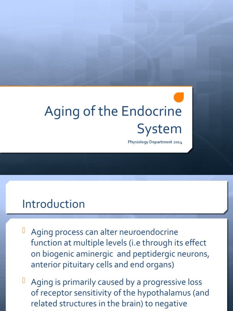 Aging of The Endocrine System | PDF | Hypothalamus | Hormone