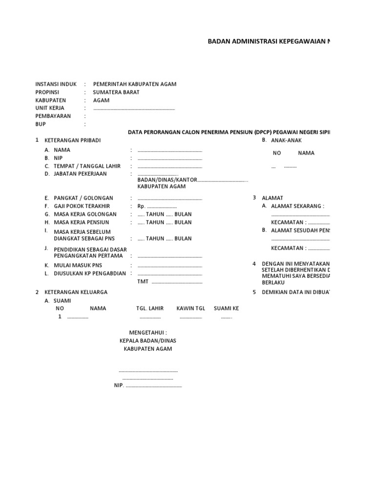 Blanko DPCP | PDF | Pengelolaan Keuangan & Uang | Hukum