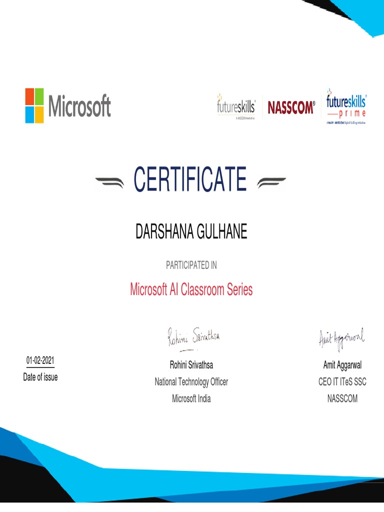Microsoft Certificate | PDF