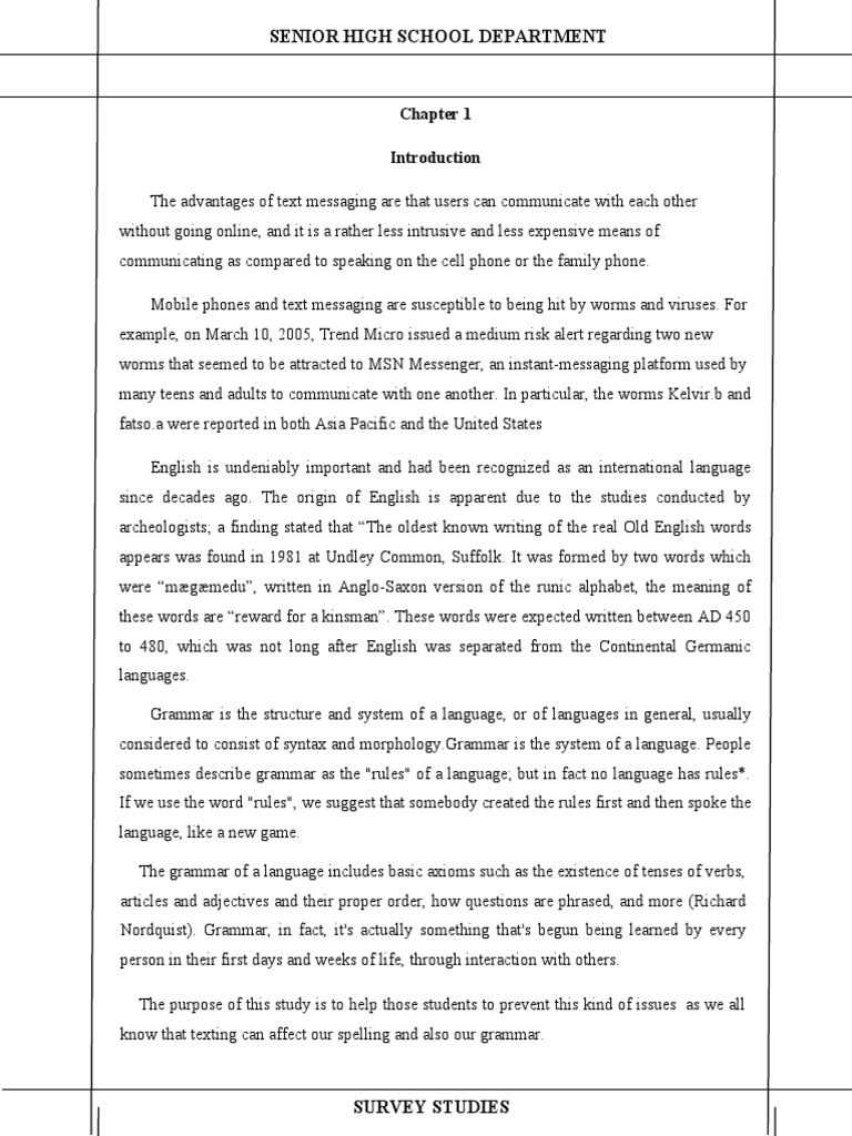 Chapter 1 - Thesis | PDF | English Language | English Grammar