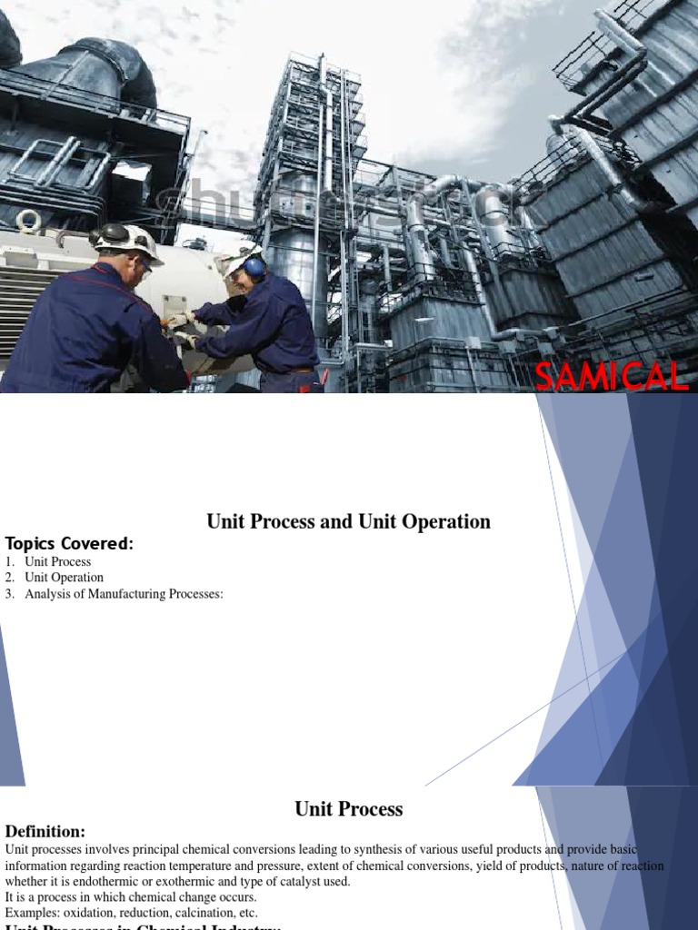 SAMICAL - Unit Process and Unit Operations | PDF | Ammonia | Nitric Acid