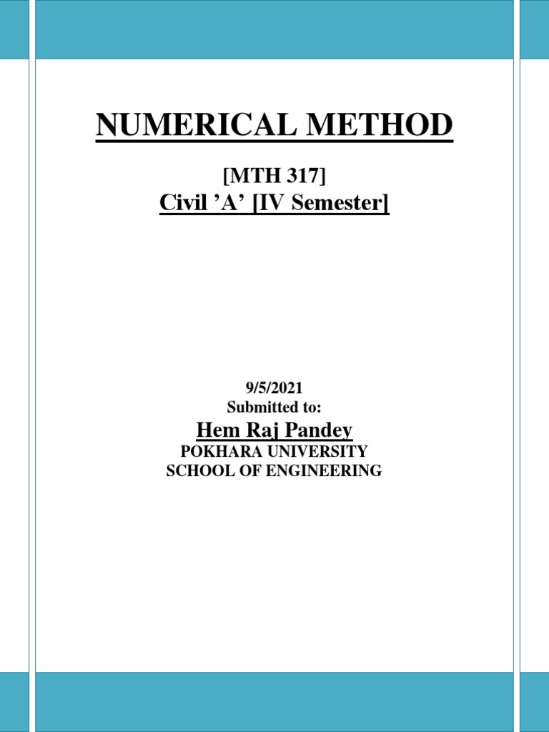 NM Assignment Solution | PDF | Numerical Analysis | Mathematics Of Computing
