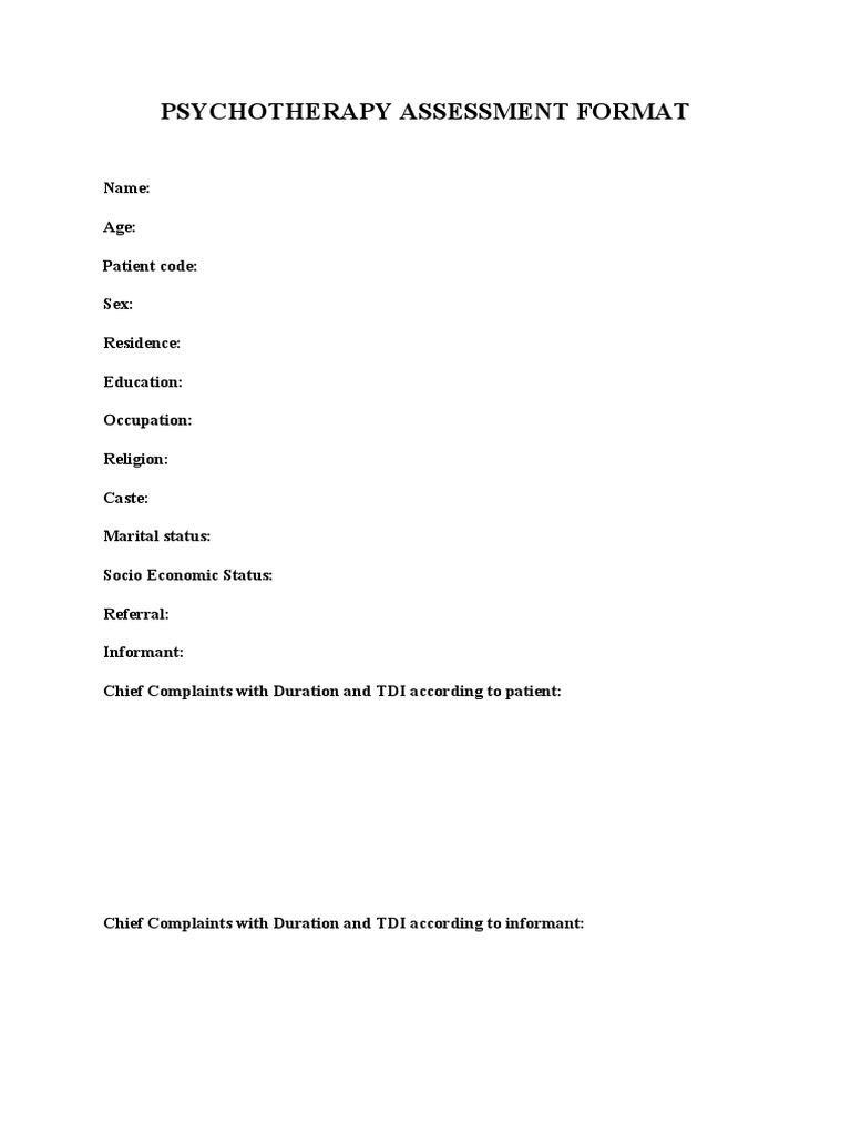 Psychotherapy Report Format | PDF | Psychotherapy | Psychology