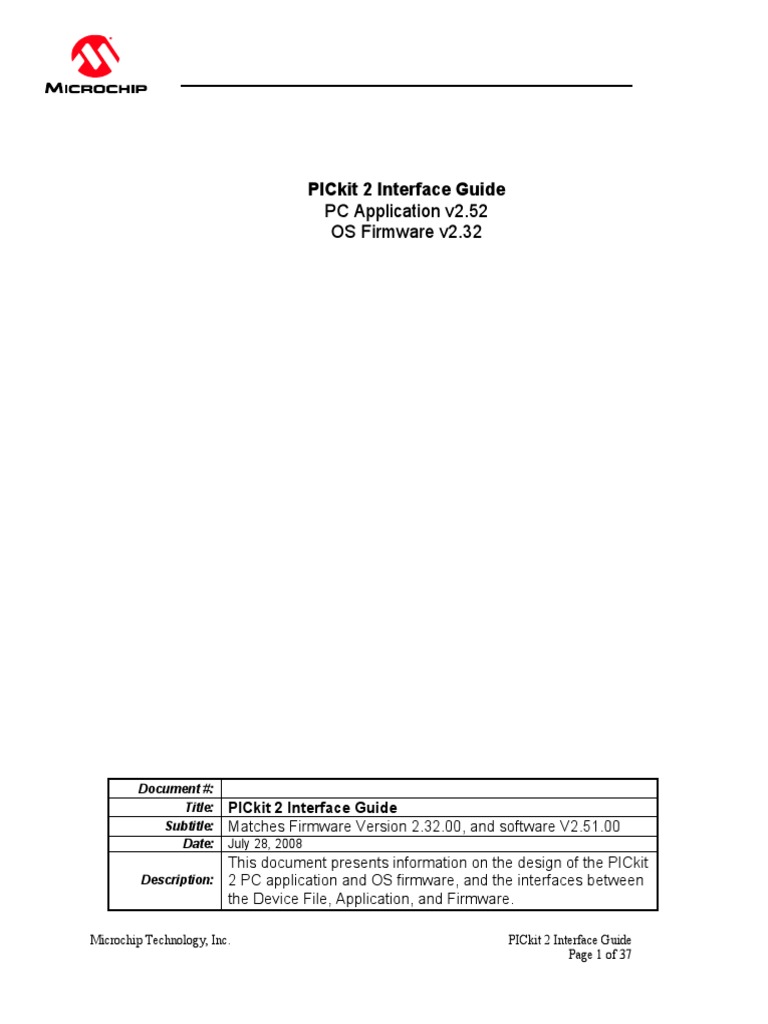 PICkit 2 Firmware v2.32 Guide | PDF | Usb | Programmer
