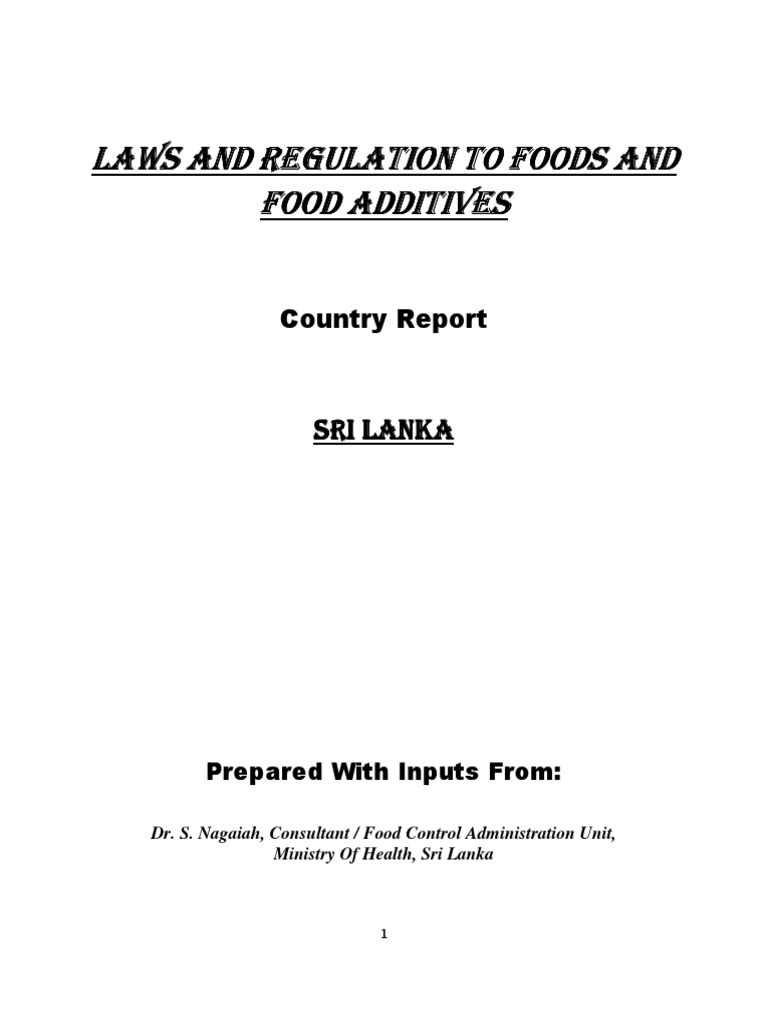 Sri Lanka Report | PDF | Fruit Preserves | Flavor