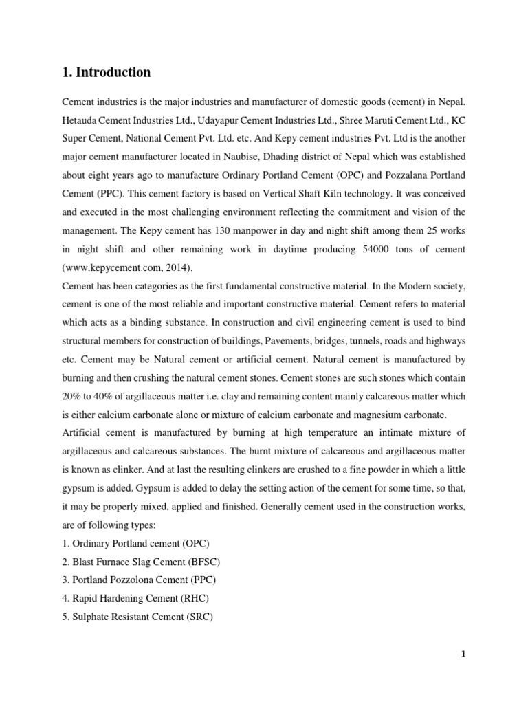 Kepy - Cement - Case Study Report 2 | PDF | Cement | Analog To Digital Converter