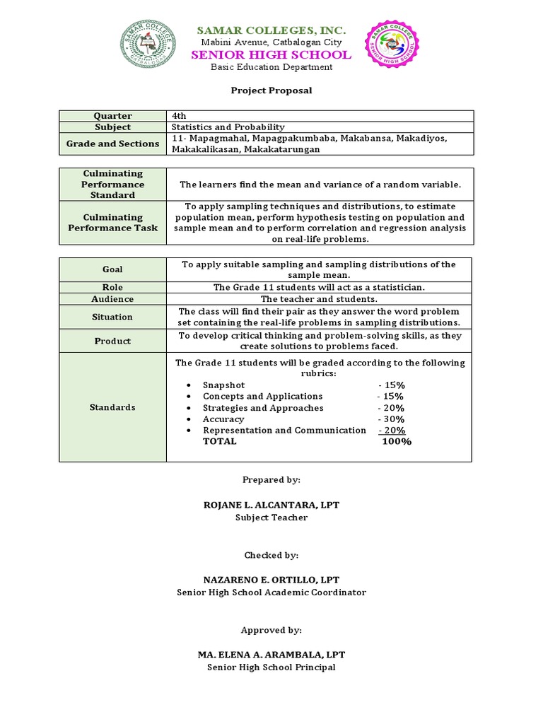 Project Proposal Fourth Stats | PDF | Statistics | Methodology