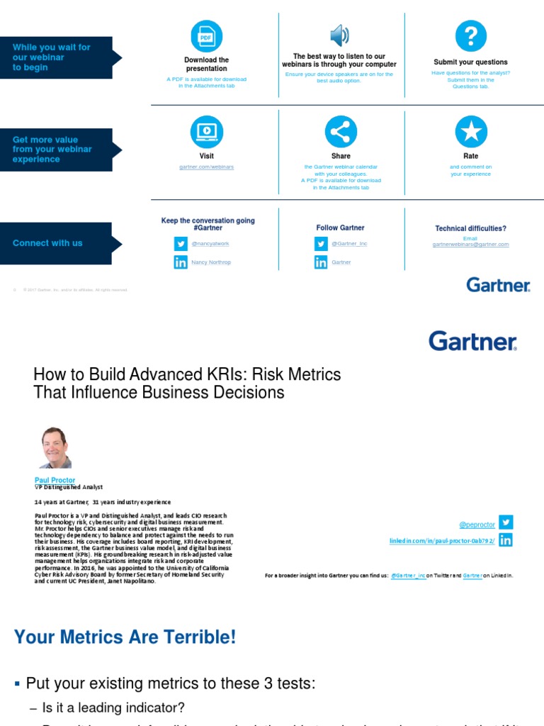 Gartner - How To Build Advanced KRIs That Influence Business Decision ...