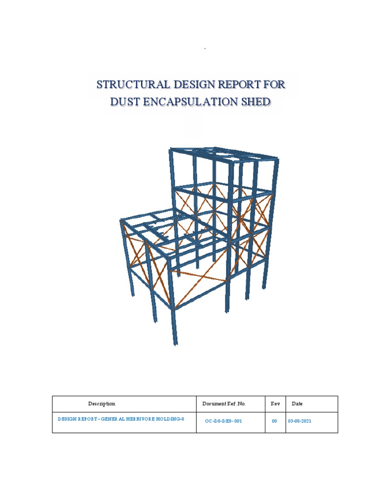 Design Report-Dust Encapsulation Shed | PDF | Wind Speed | Structural ...