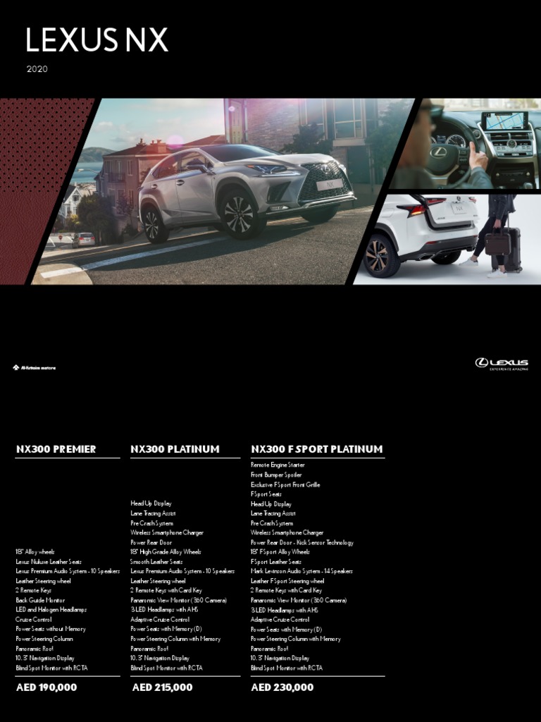 Af Lexus Online Brochures NX e | PDF | Vehicles | Vehicle Technology