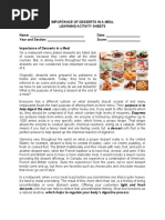 Prepare Desserts and Sweet Sauces | PDF | Desserts | Custard