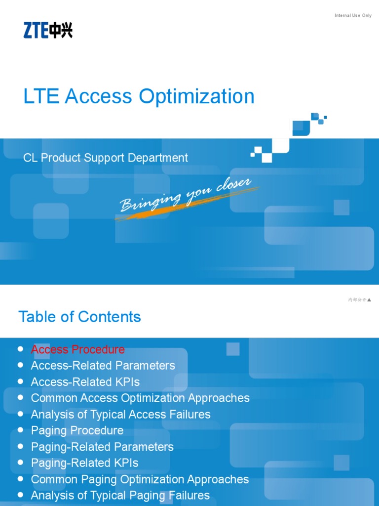 LTE Access Optimization Guide | PDF | Data Transmission | Computer ...