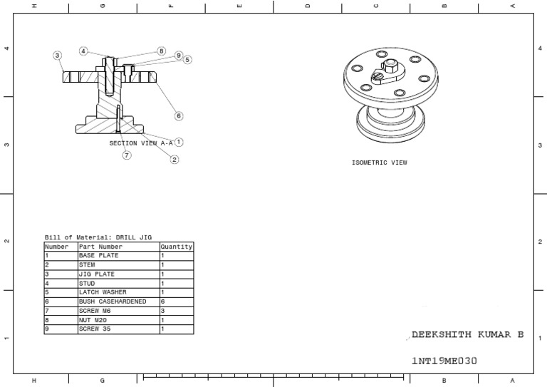 Drill Jig 2d Drafting View | PDF