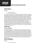Adventure Time Essential Episode Guide | PDF | Animated Television ...