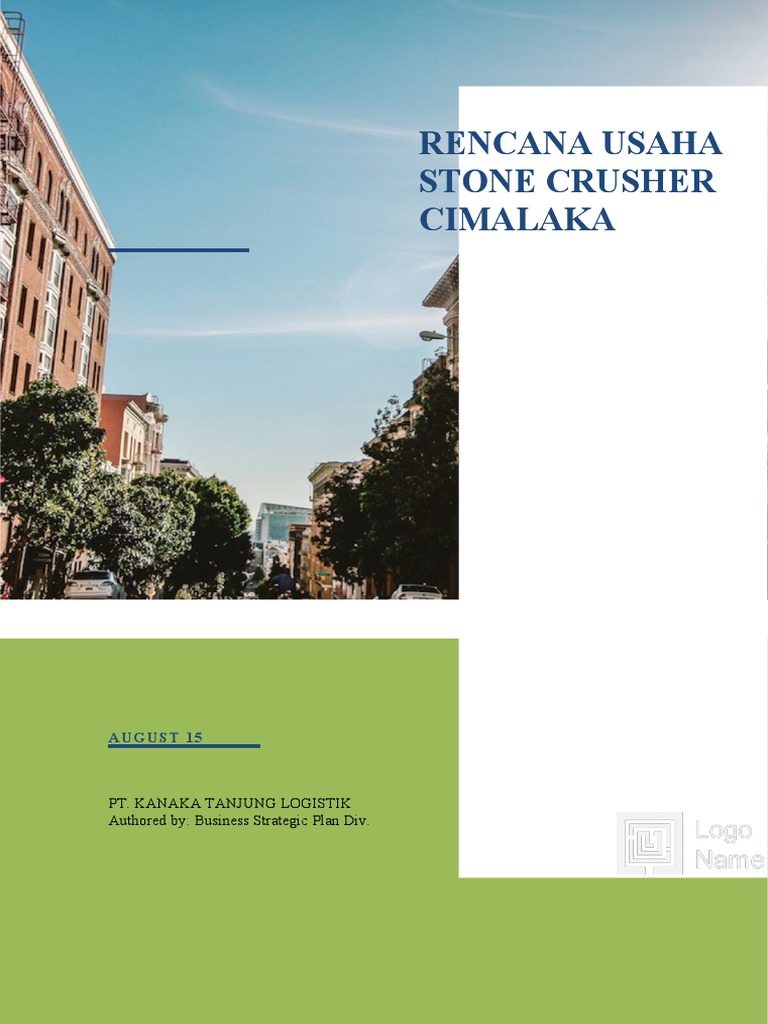Business Plan Stone Crusher Cimalaka | PDF