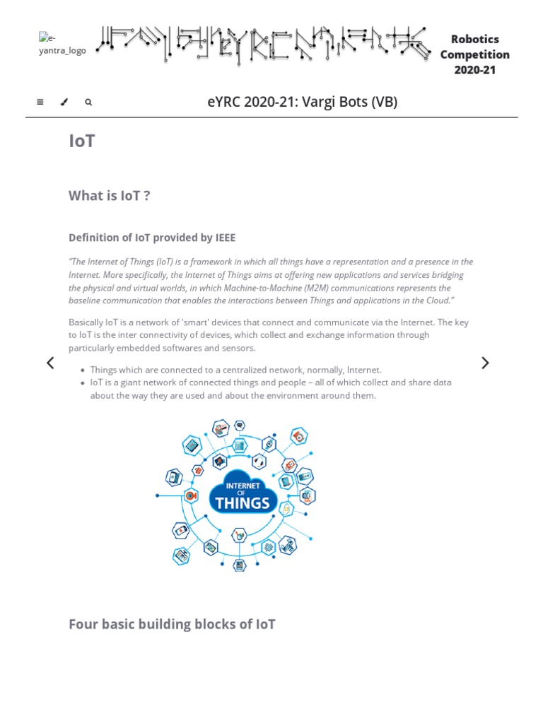 Eyrc 2020-21: Vargi Bots (VB) : What Is Iot ? | PDF | Internet Of ...