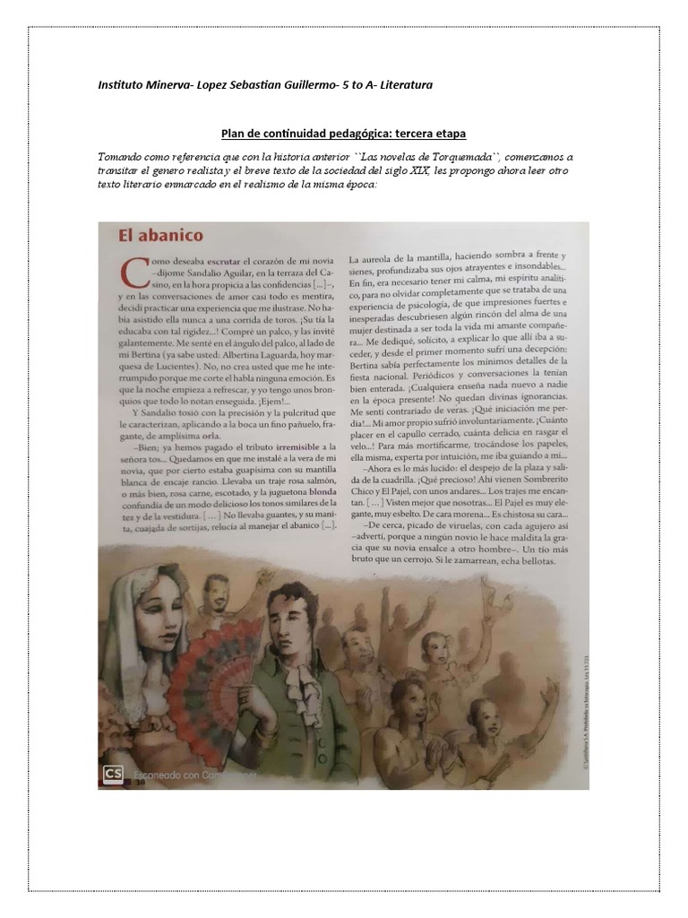 Análisis del Cuento "El Abanico" | PDF