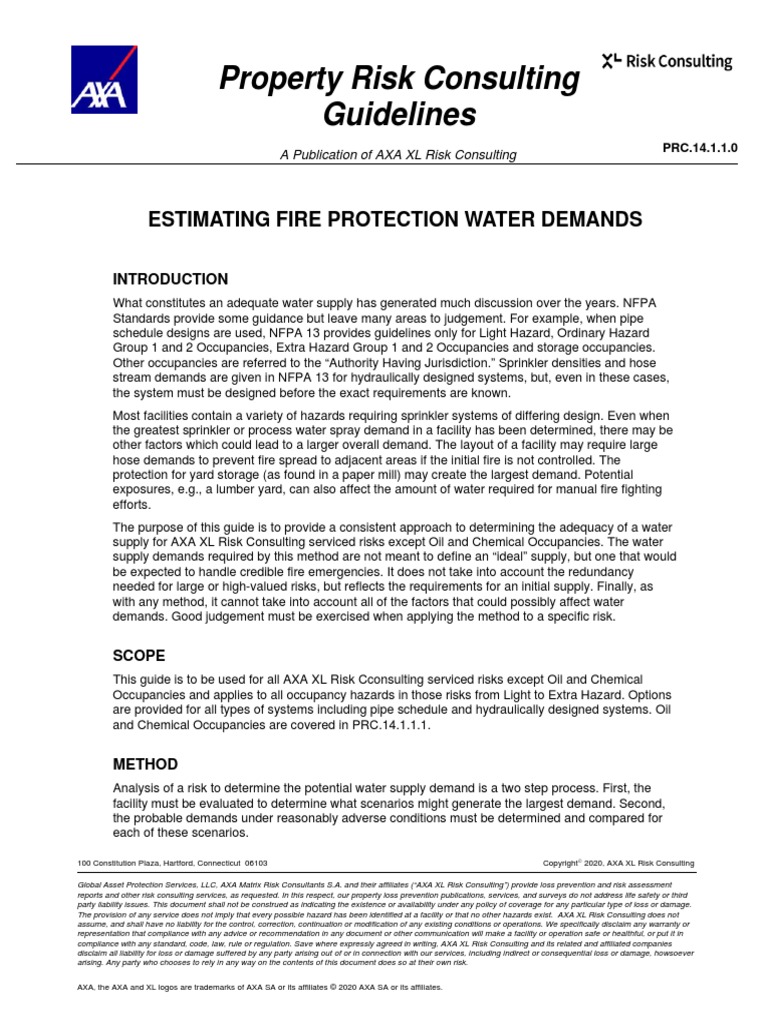 Water Demand | PDF | Fire Sprinkler System | Firefighting