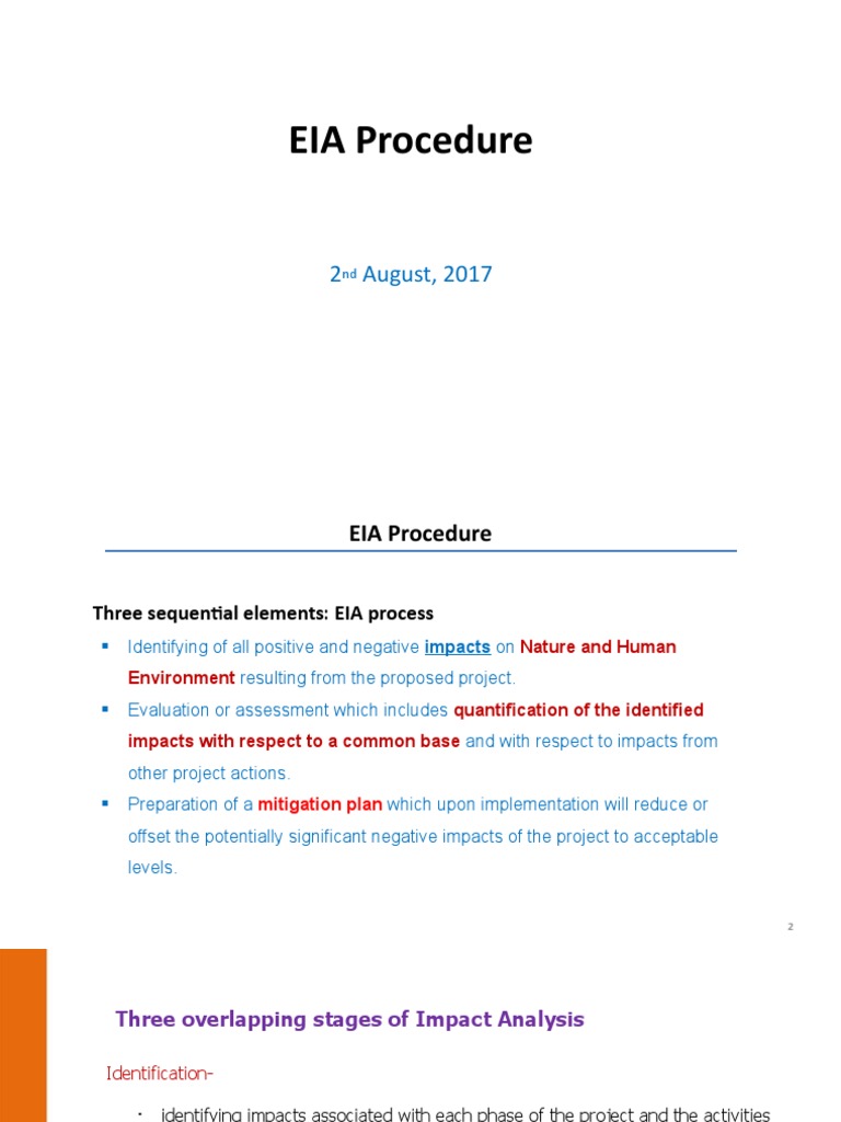 EIA - 06 - EIA Procedures | PDF | Environmental Impact Assessment ...