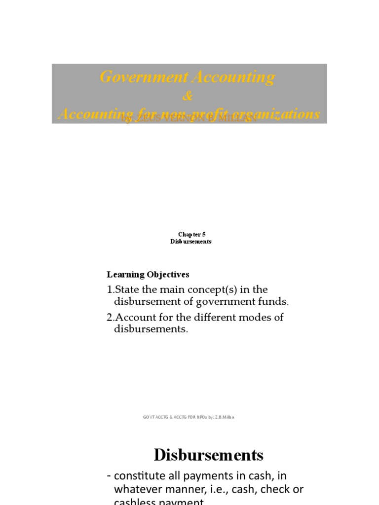 Disbursement Procedures for Government Funds | PDF | Finance & Money ...