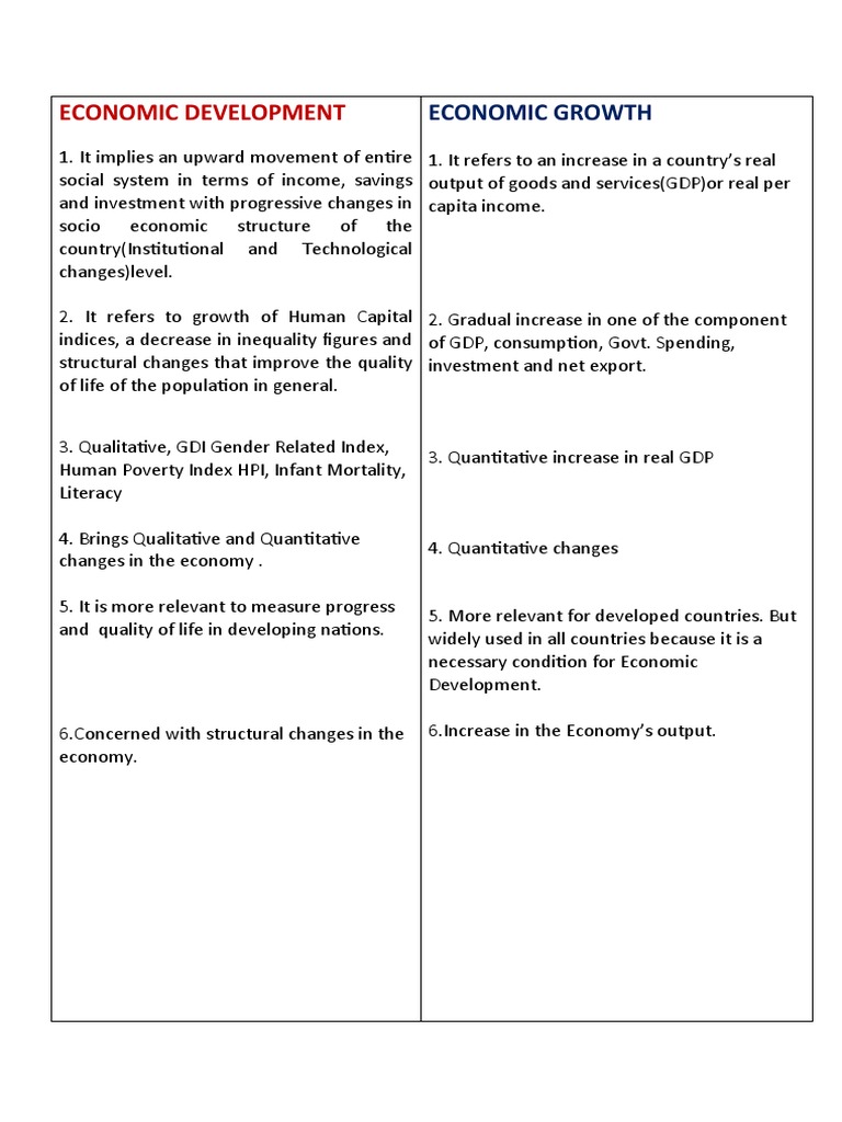 Economic Growth and Development | PDF