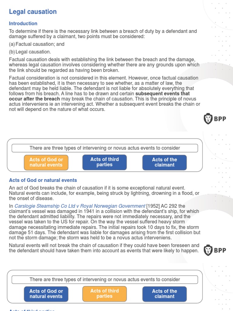 4 Legal Causation | PDF | Causation (Law) | Negligence