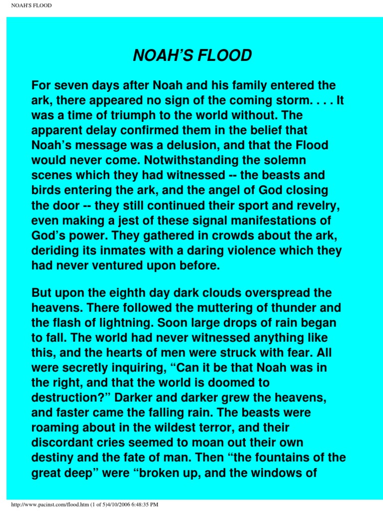 Noah's Flood | PDF | Genesis Flood Narrative | Noah