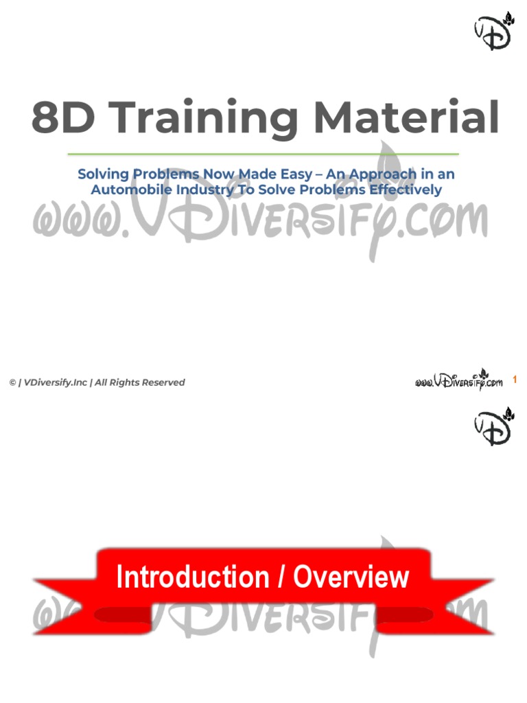 8D Training Material From VDiversify - Com - 8D Training PDF | PDF ...