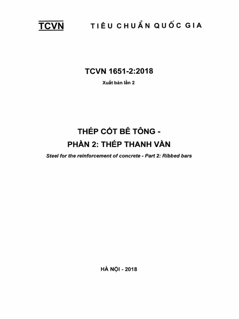 TCVN 1651-2-2018 (Thép Thanh Vằn) | PDF