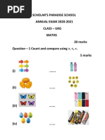 Sr. KG (Maths) Test Paper - 1: Q1. Colour and Identify The Number (10 ...