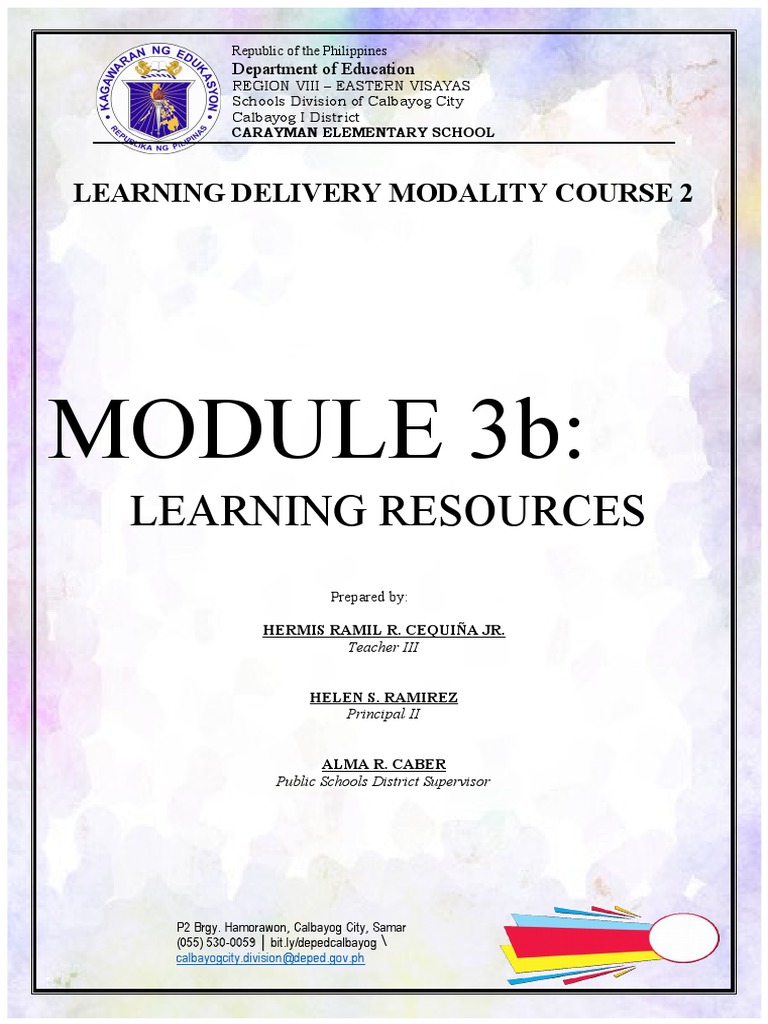 LDM2 Module 3B Learning Resources | PDF | Learning | Distance Education