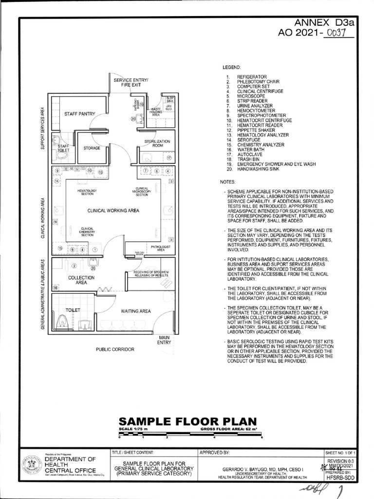 Sample Floor Plans For General Clinical Laboratory 8-5-2021 | PDF ...