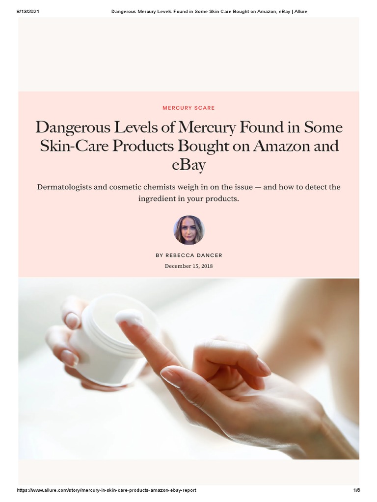 Mercury in Skin Care: A Hidden Danger | PDF | Cosmetics | Mercury (Element)