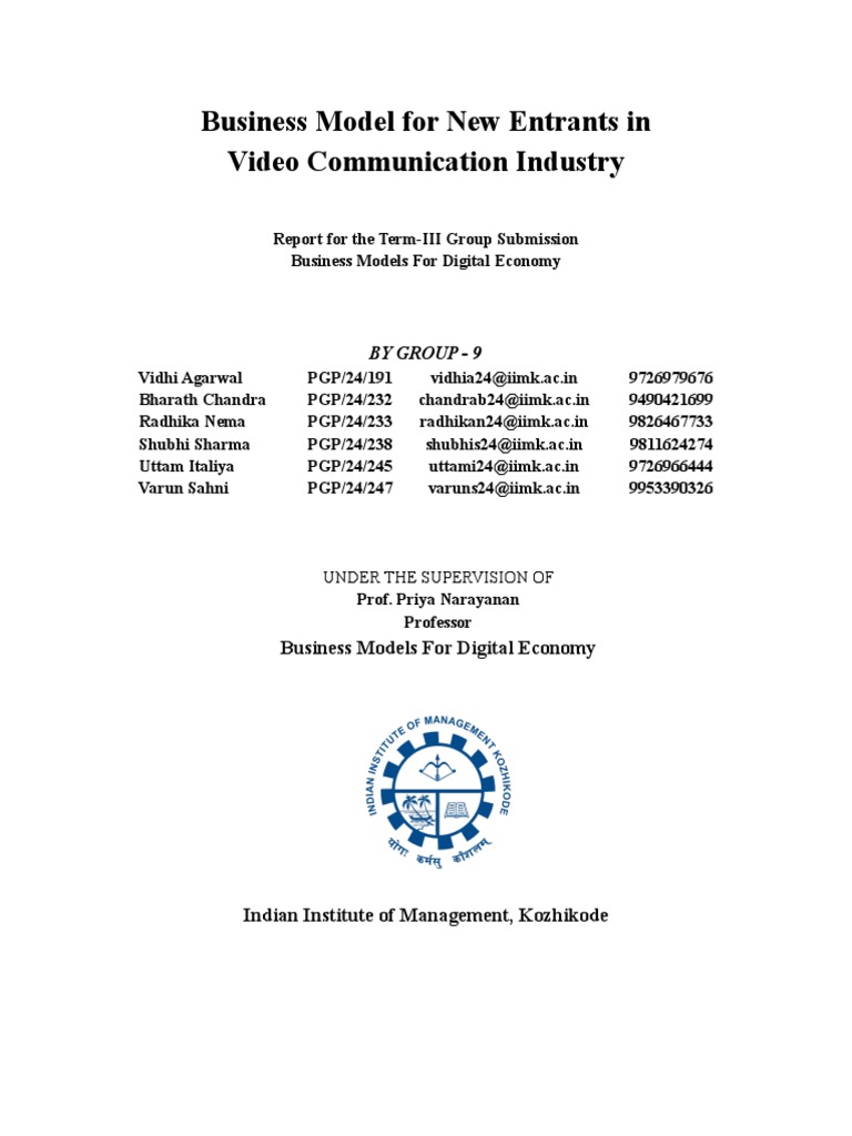 BMDE Report Group 9 | PDF | Videotelephony | Cloud Computing
