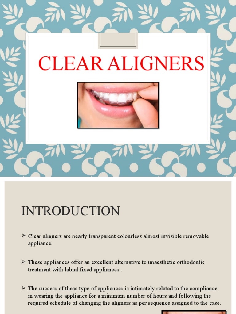 CLEAR ALIGNERS Pedagogy | PDF | Orthodontics | Dentistry Branches