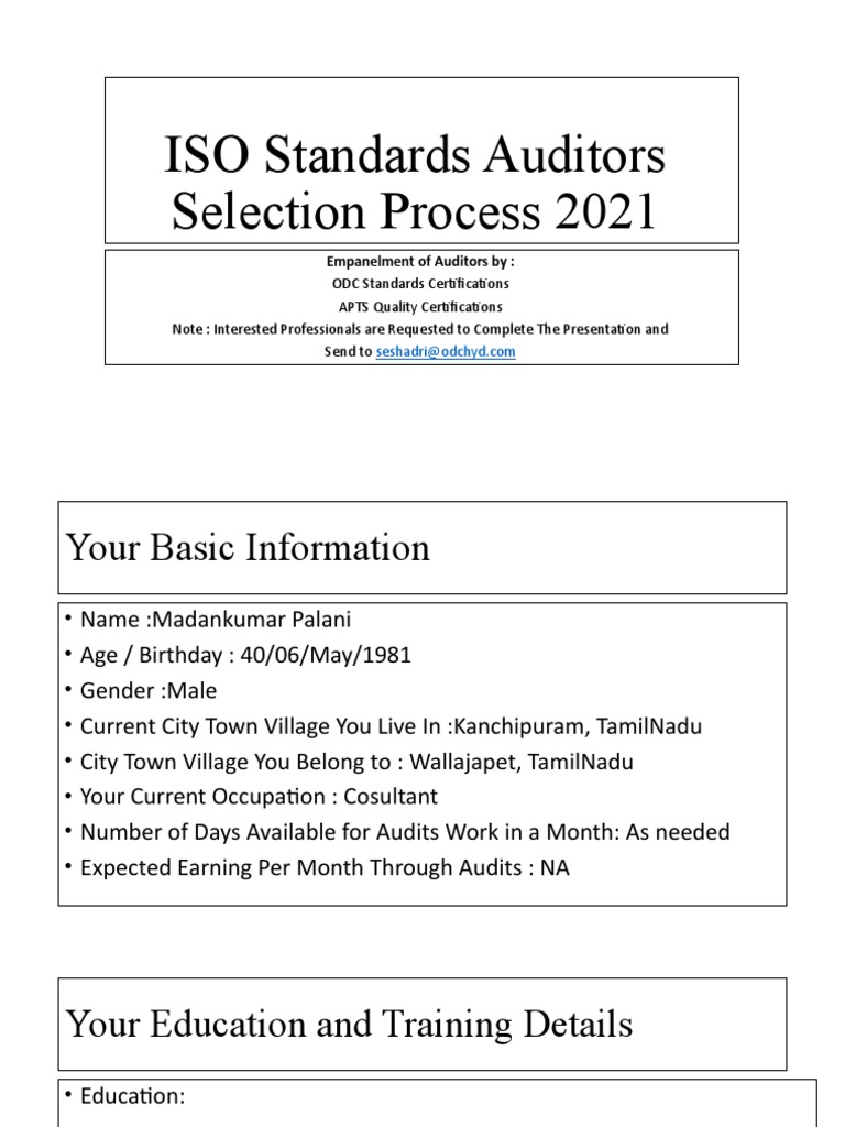 ISO Auditor Selection Guide | PDF | Quality Management System | Audit