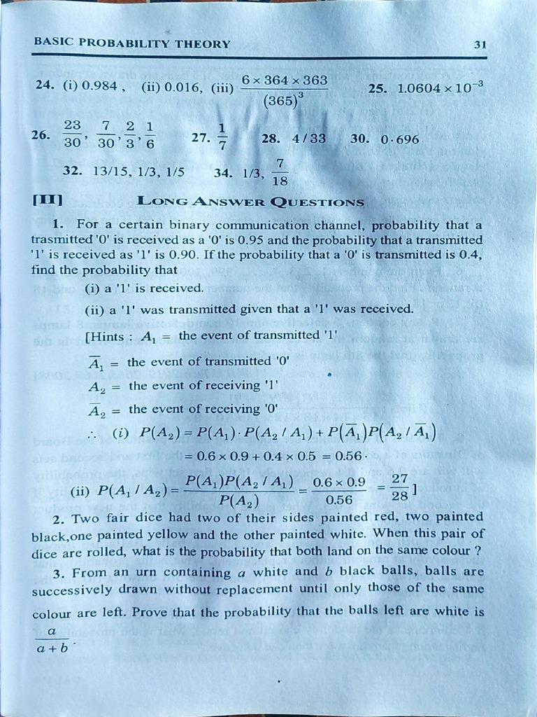 Basic Probability Theory Pt.2 | PDF
