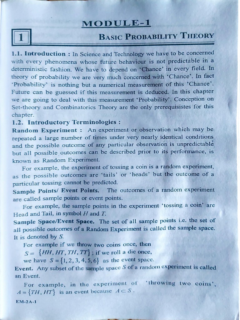 Basic Probability Theory PT.1 | PDF