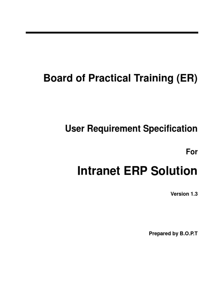 Urs For Erp Ex 2 | PDF | Expense | Enterprise Resource Planning