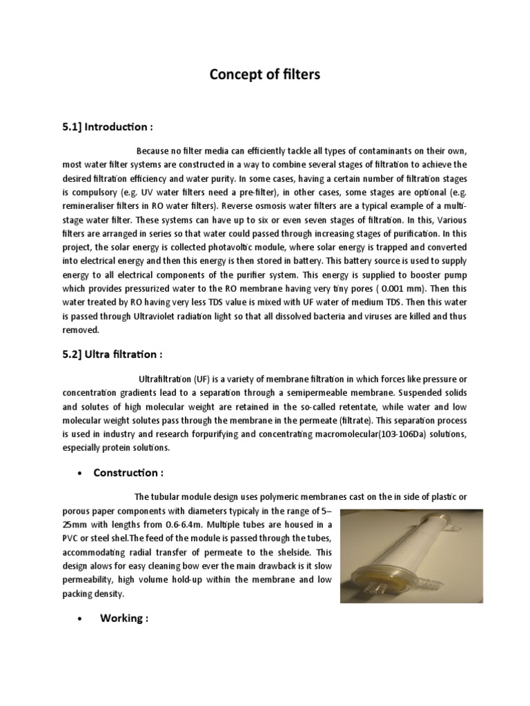 Concept of filt-WPS Office | Download Free PDF | Membrane | Ultraviolet