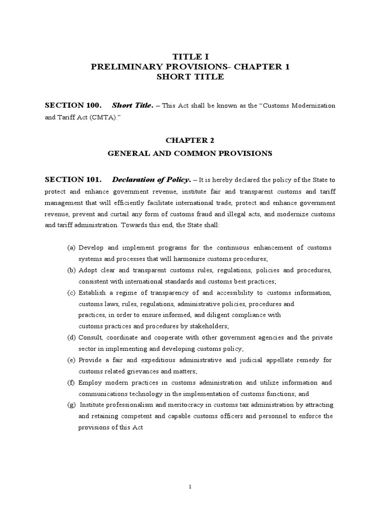 Ra 10863 Cmta Master | PDF | Customs | Cargo