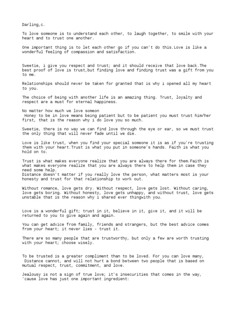 Trust Format (1) - 1-2 | PDF | Love | Social Psychology